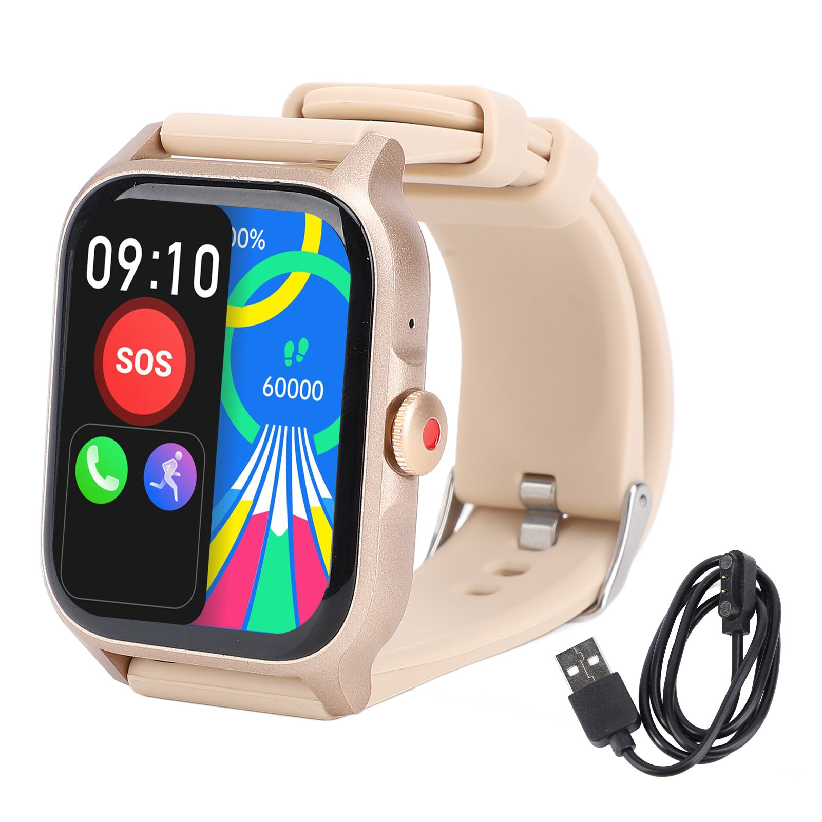 Smart Watch для мужчин Женщины 1,85 -дюймовые полноцветные сенсорные экраны IP68 Водостойкий водостойкий мониторинг сна.