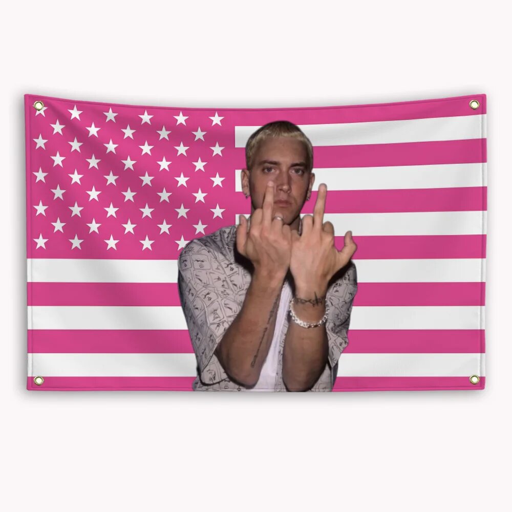 E-Eminem, баннер с американским флагом, украшение для парикмахерской, гаражные флаги, уличный декор, декоративные предметы для дома, гобелен, флаг на заказ