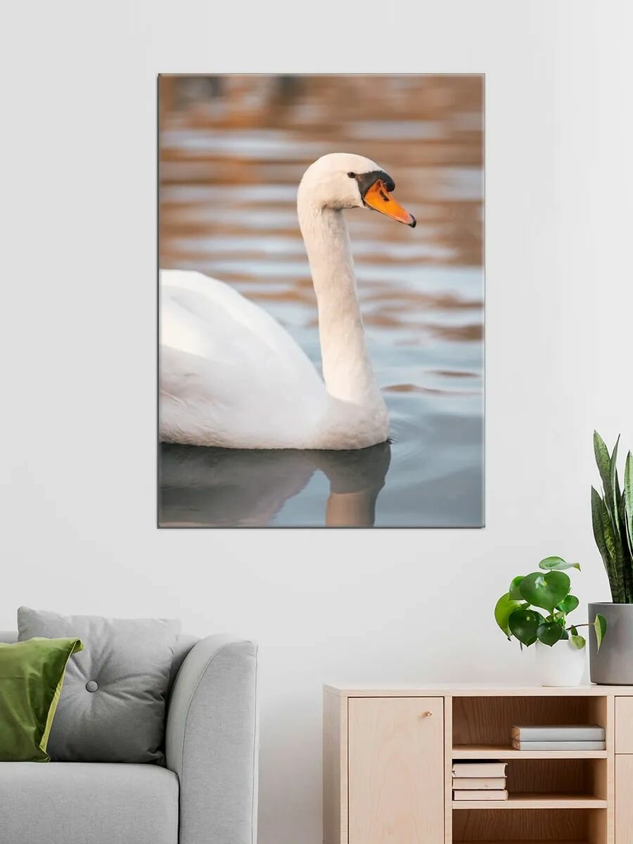 Картина на стену "Лебеди", 30х40 см