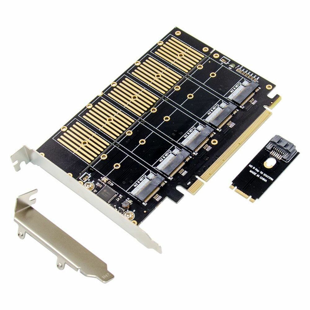Контроллер PCIex16 (JMB585) 5xM.2 B key / SATA 3.0 (ORIENT J585M2-S5)