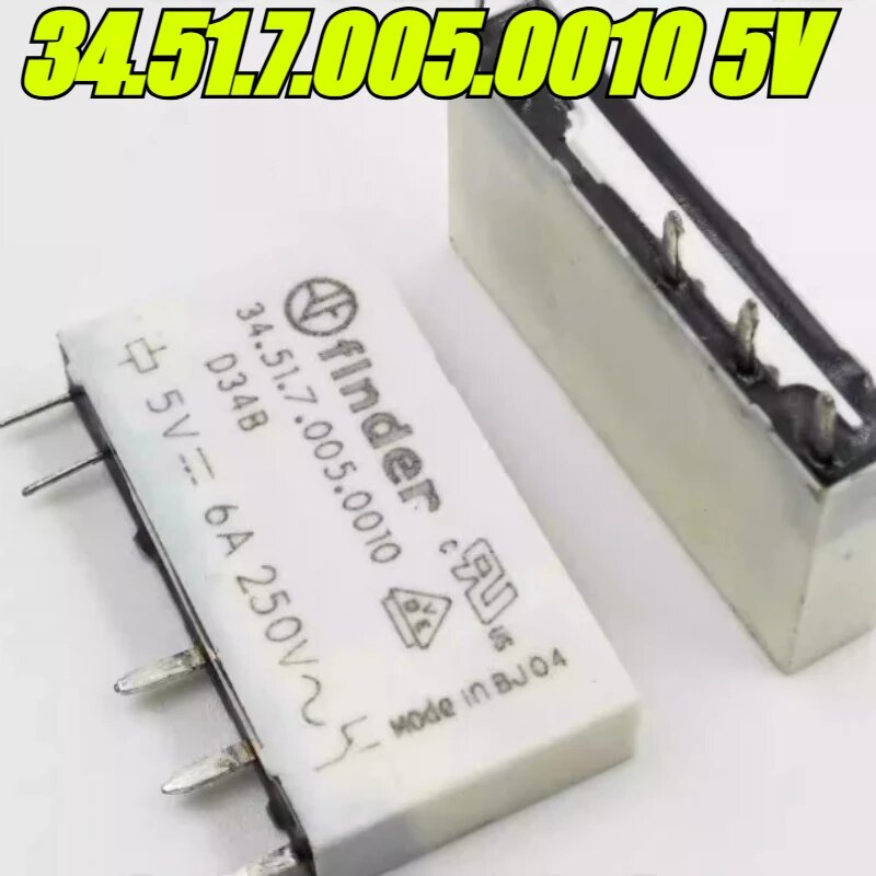 (Совершенно новый оригинал) 1 шт./лот 100% оригинальное реле:34.51.7.005.0010 5 В 5 В постоянного тока 6 А 5 контактов ультратонкое реле