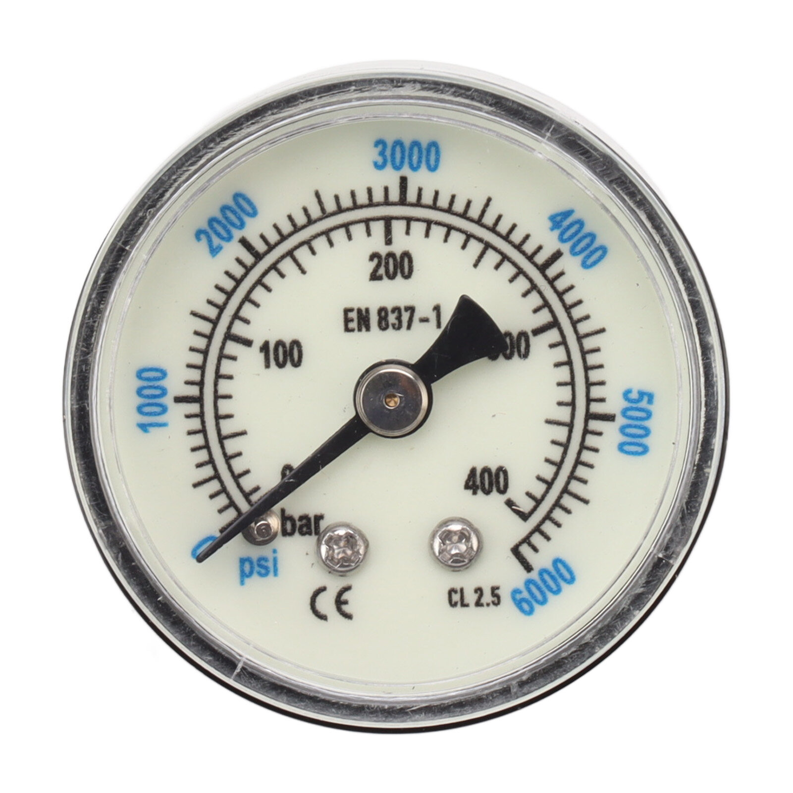 Манометр CO2 6000 фунтов на квадратный дюйм, резьба 1/8npt, манометр воздуха, двойная шкала, световой измеритель углекислого газа