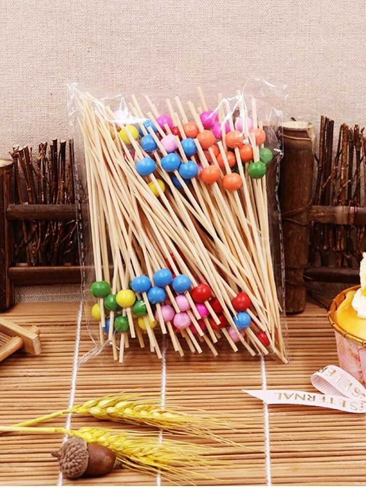 Упаковка из 100 бамбуковых шпажек