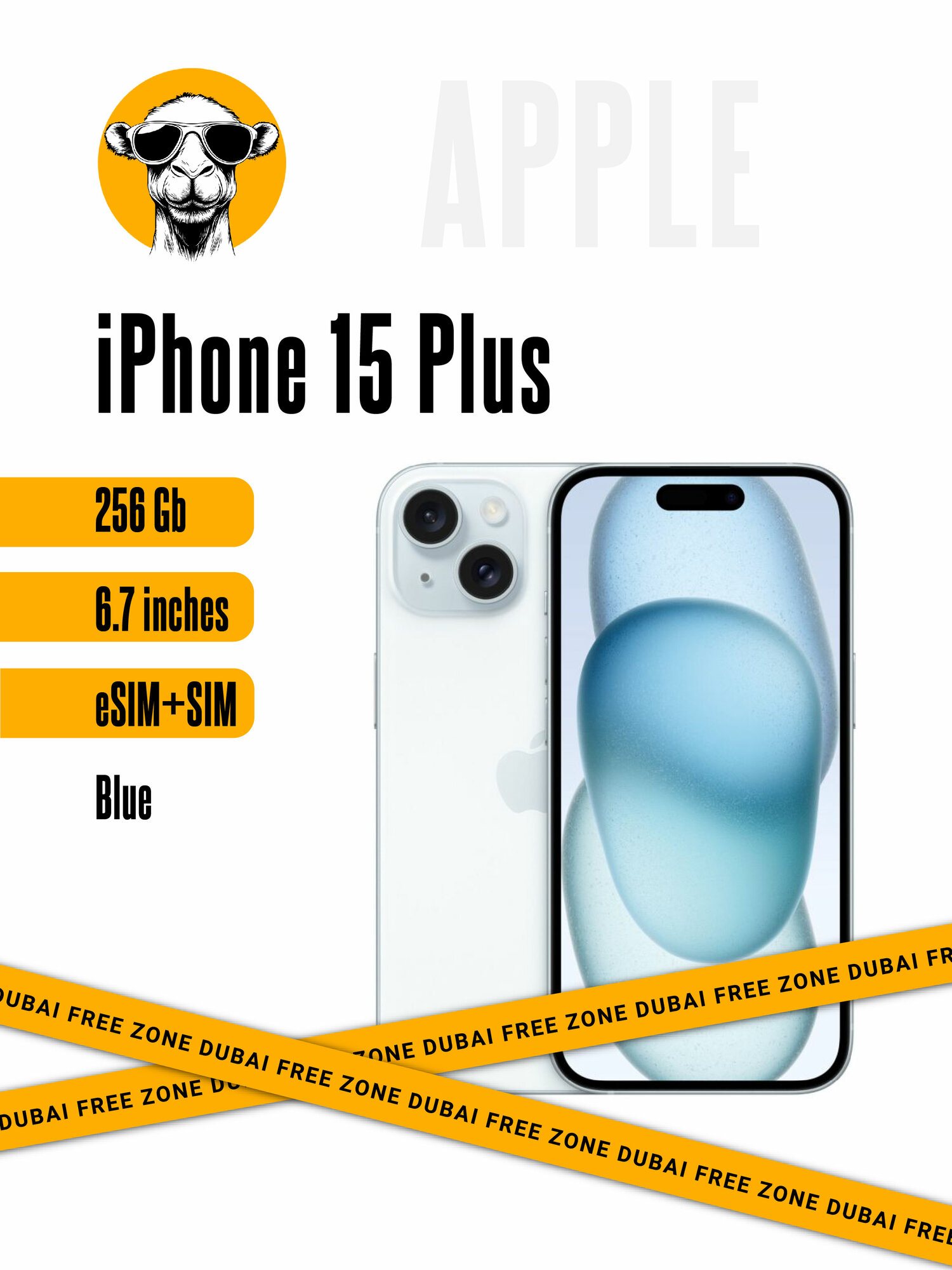 Смартфон iPhone 15 Plus 256GB Blue Sim+E-Sim