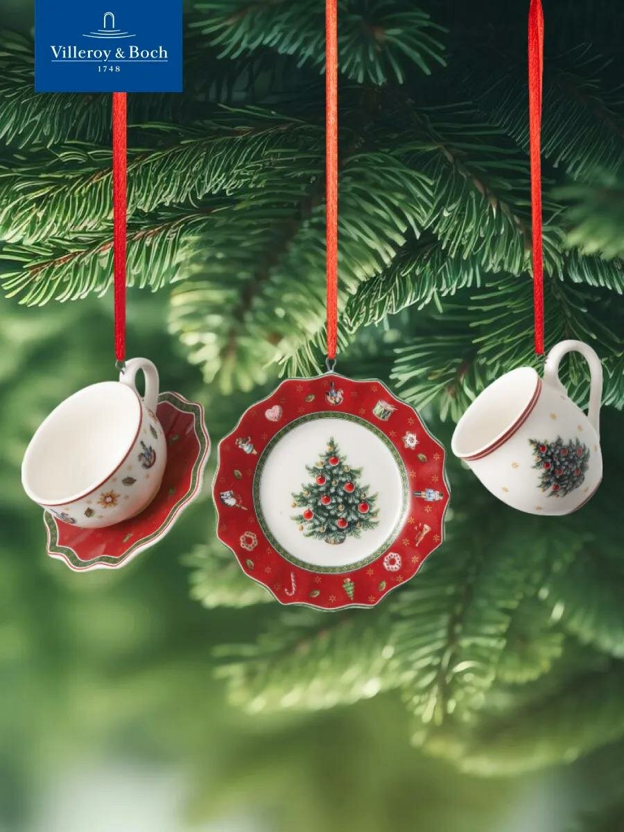 Набор игрушек, 3 шт, Toy's Delight Decoration, Villeroy & Boch, Премиум-Фарфор