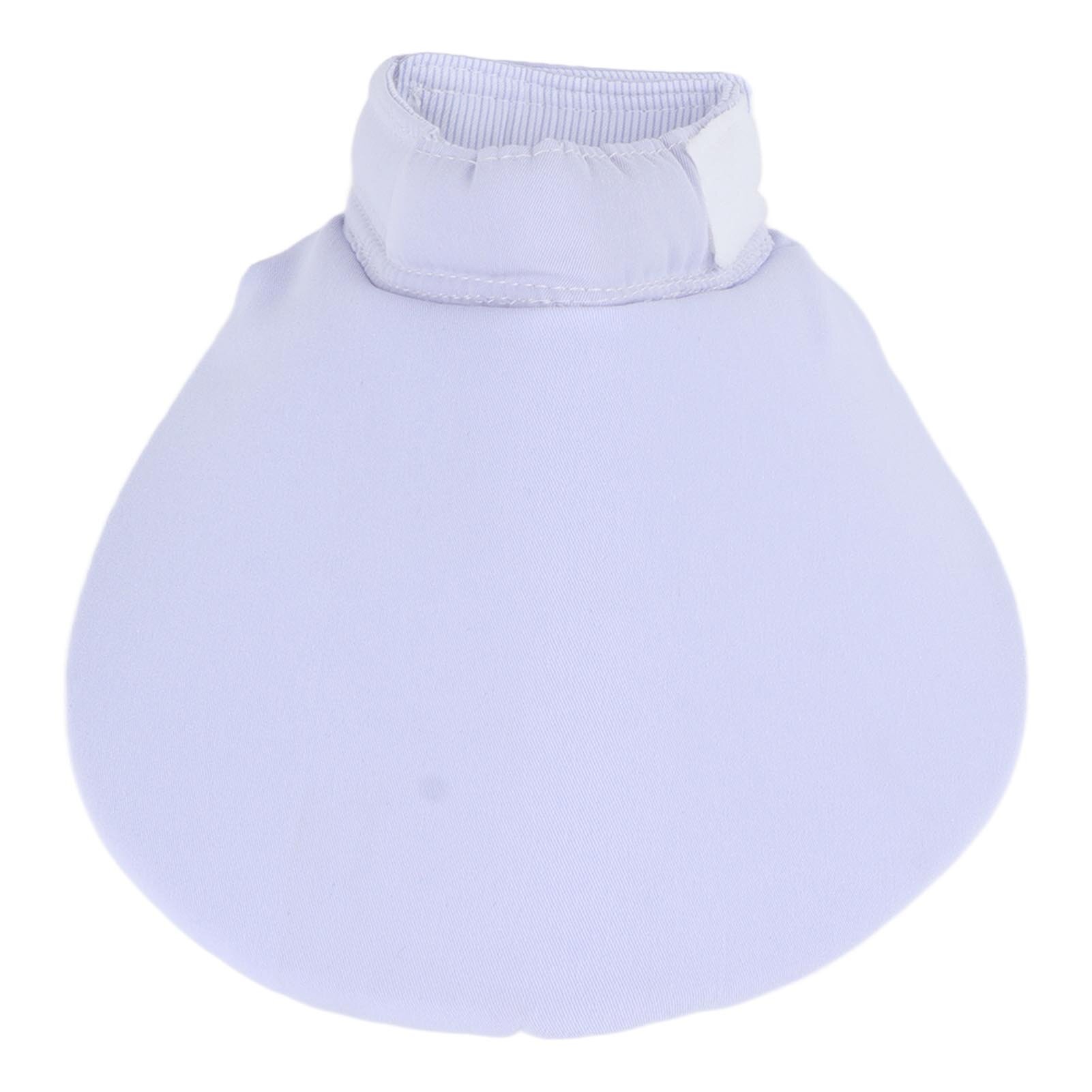 Pet Bib Soft Lightweight Adjustable Prevent Licking Bite Hook and Loop Closure Cat Saliva Towel M Size Light Blue