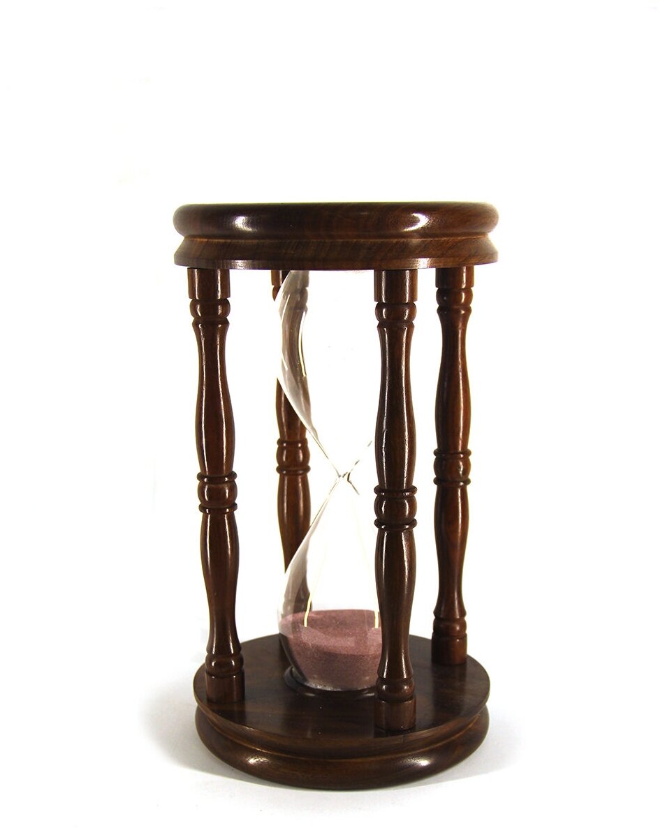 Песочные часы Презент, дерево/палисандр, 7.5 мин, 17*30см, Индия