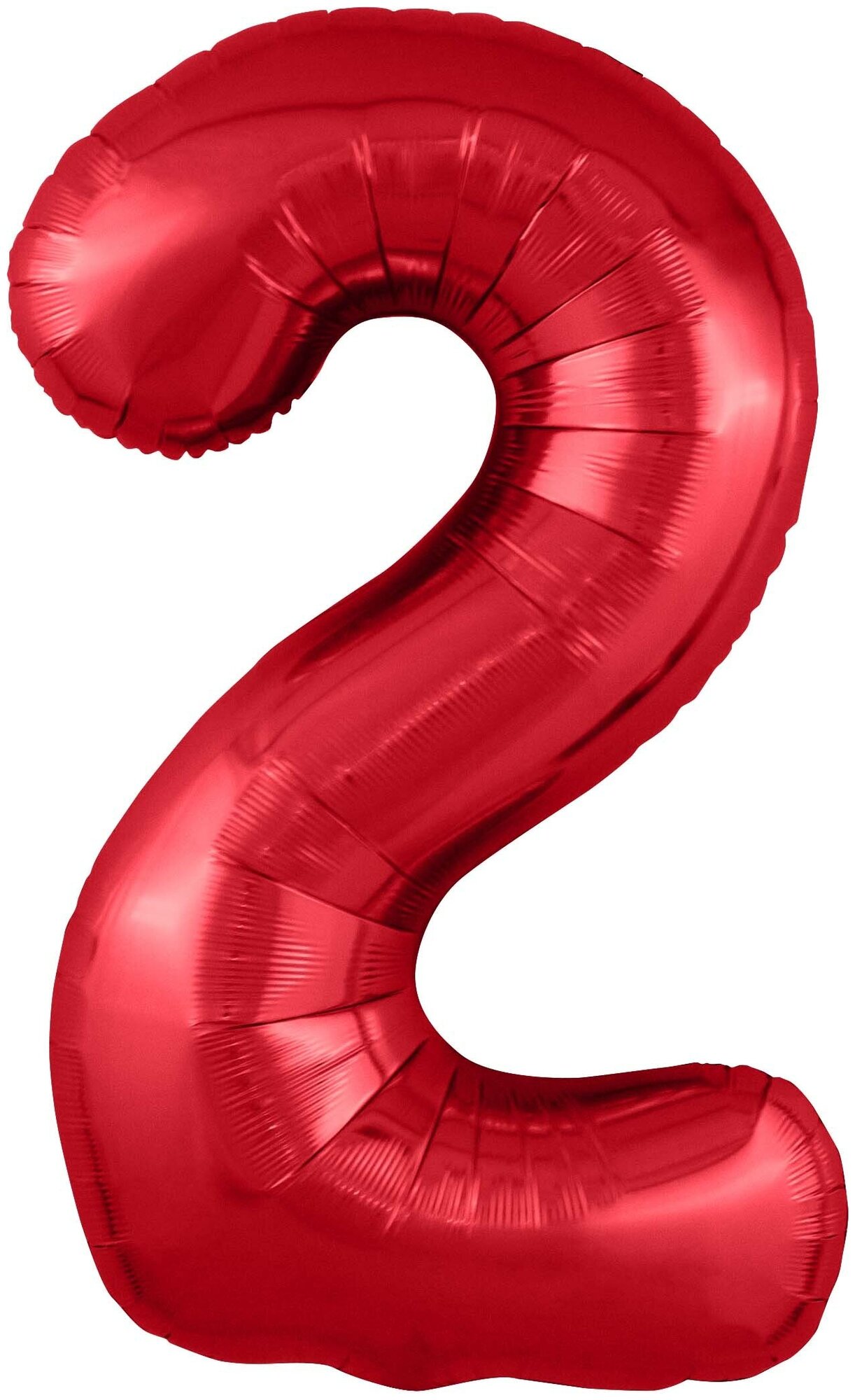 Шар (40'/102 см) Цифра, 2 Slim, Красный, 1 шт. в уп.