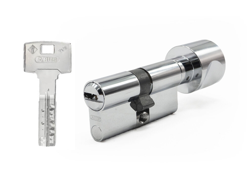 Цилиндр ABUS VELA 2000 MX ключ-вертушка 110мм (размер 40х70В мм) - Хром