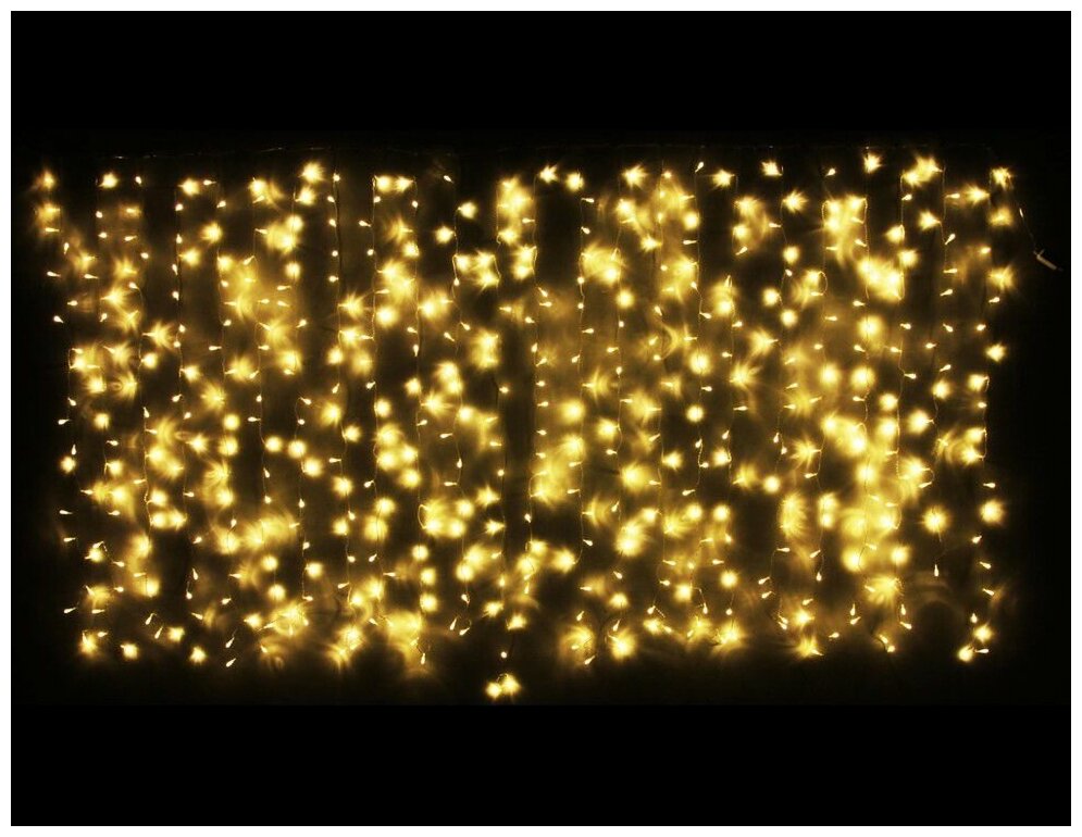 Светодиодный дождь м, 500 теплых белых LED ламп, прозрачный ПВХ, соединяемый, IP44, SNOWHOUSE