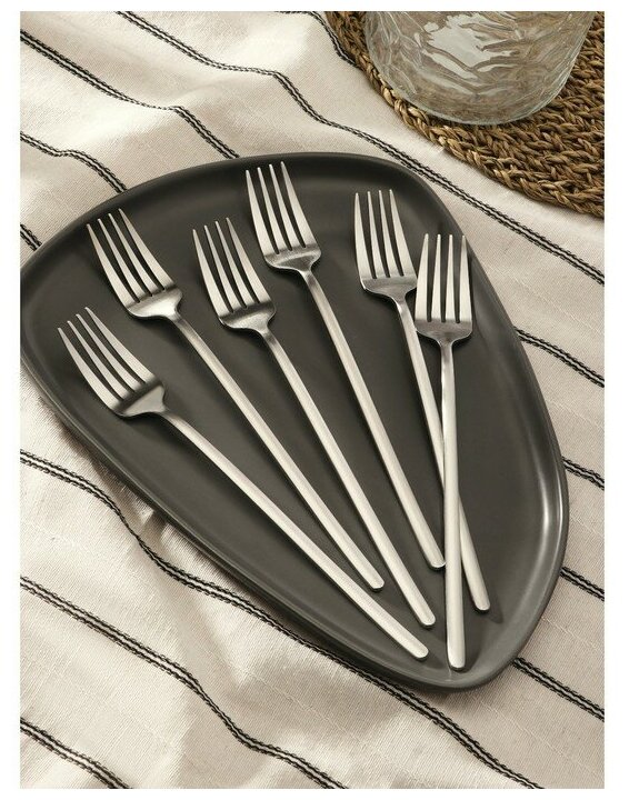 Набор вилок столовых ТероПром 7354144 Sentiment, h=22 см, 6 шт, 7354144