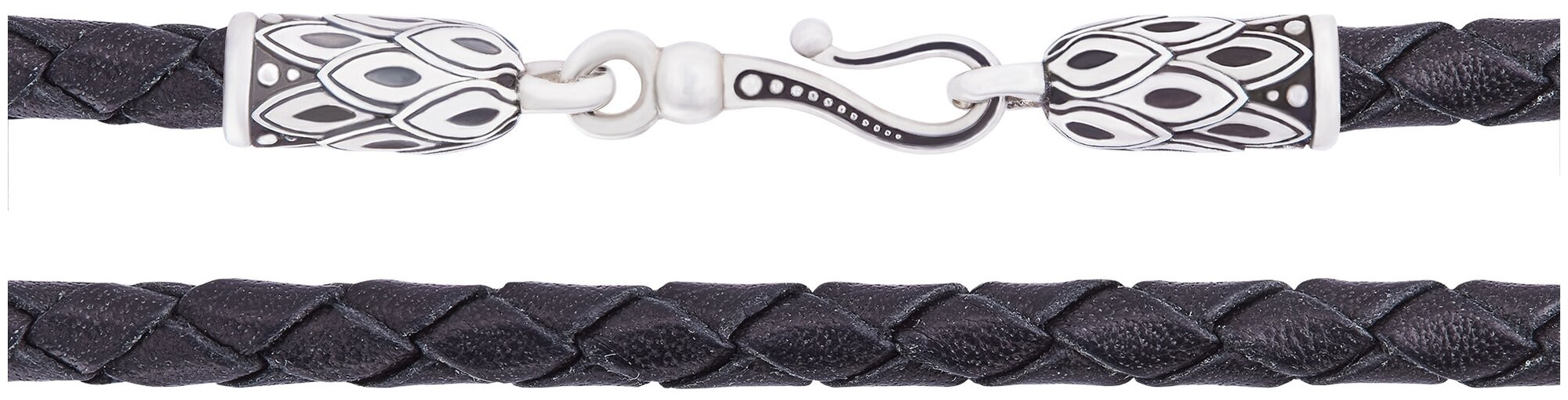 Шнур, серебро, 925 проба, чернение