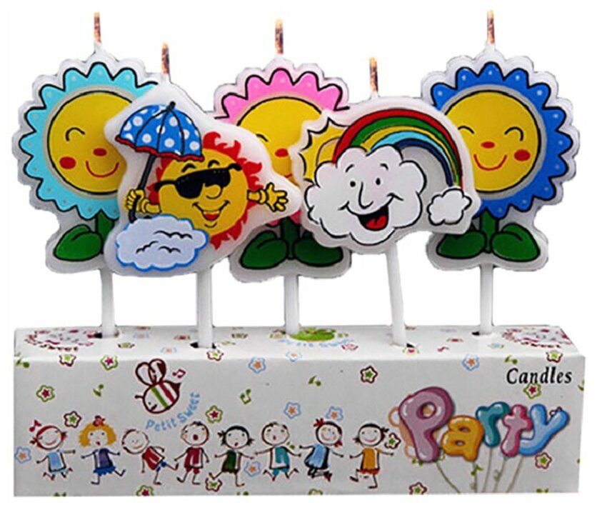 Набор фигурных свечей для торта Diligense Party