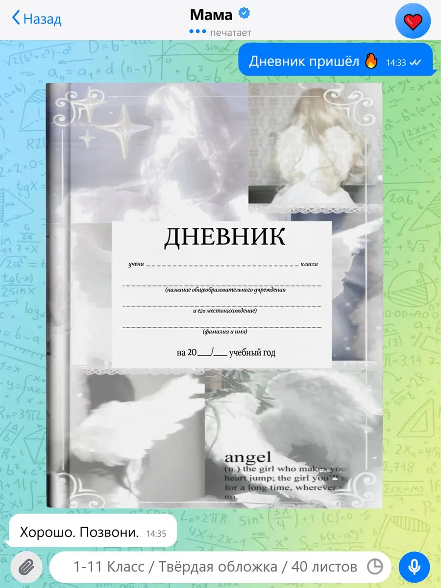Школьный дневник с принтом y2k pinterest
