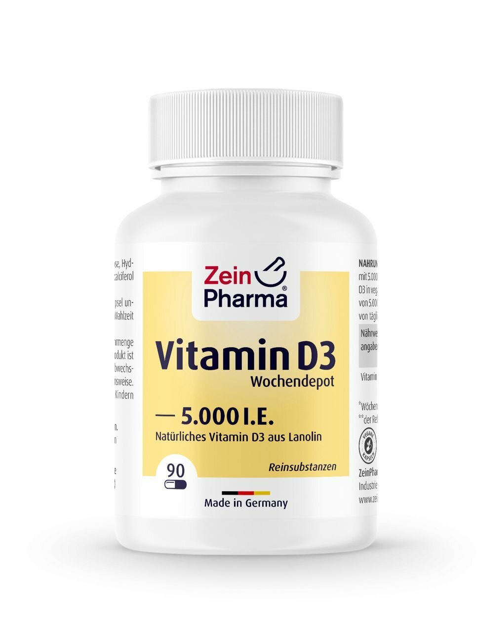 Витамин D Zein Pharma, для иммунитета, выносливости, 5000 МЕ, 90 шт