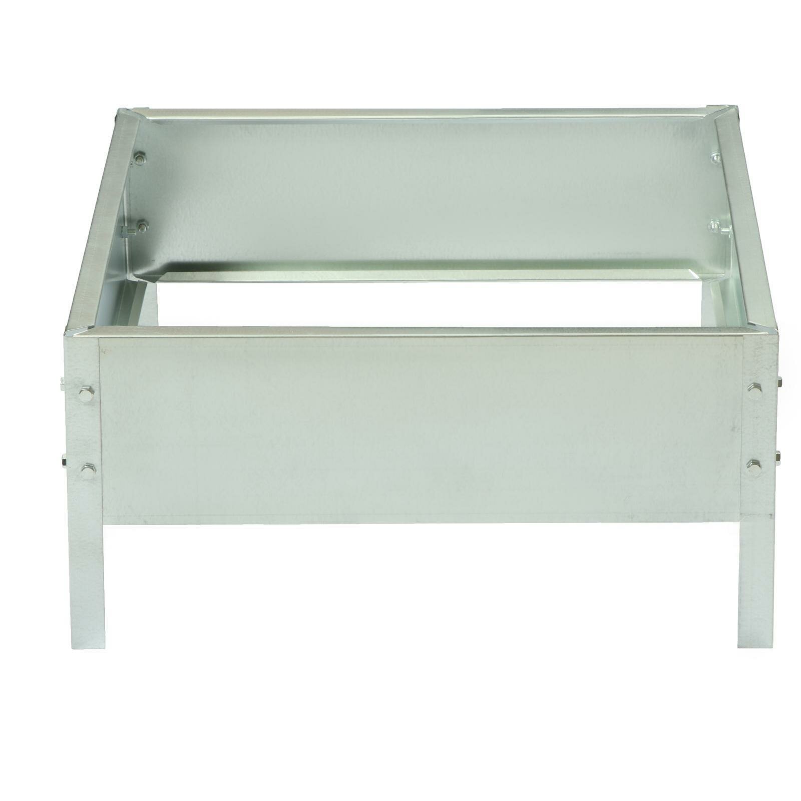 Клумба оцинкованная, 50 × 50 × 15 см, «Квадро», Greengo