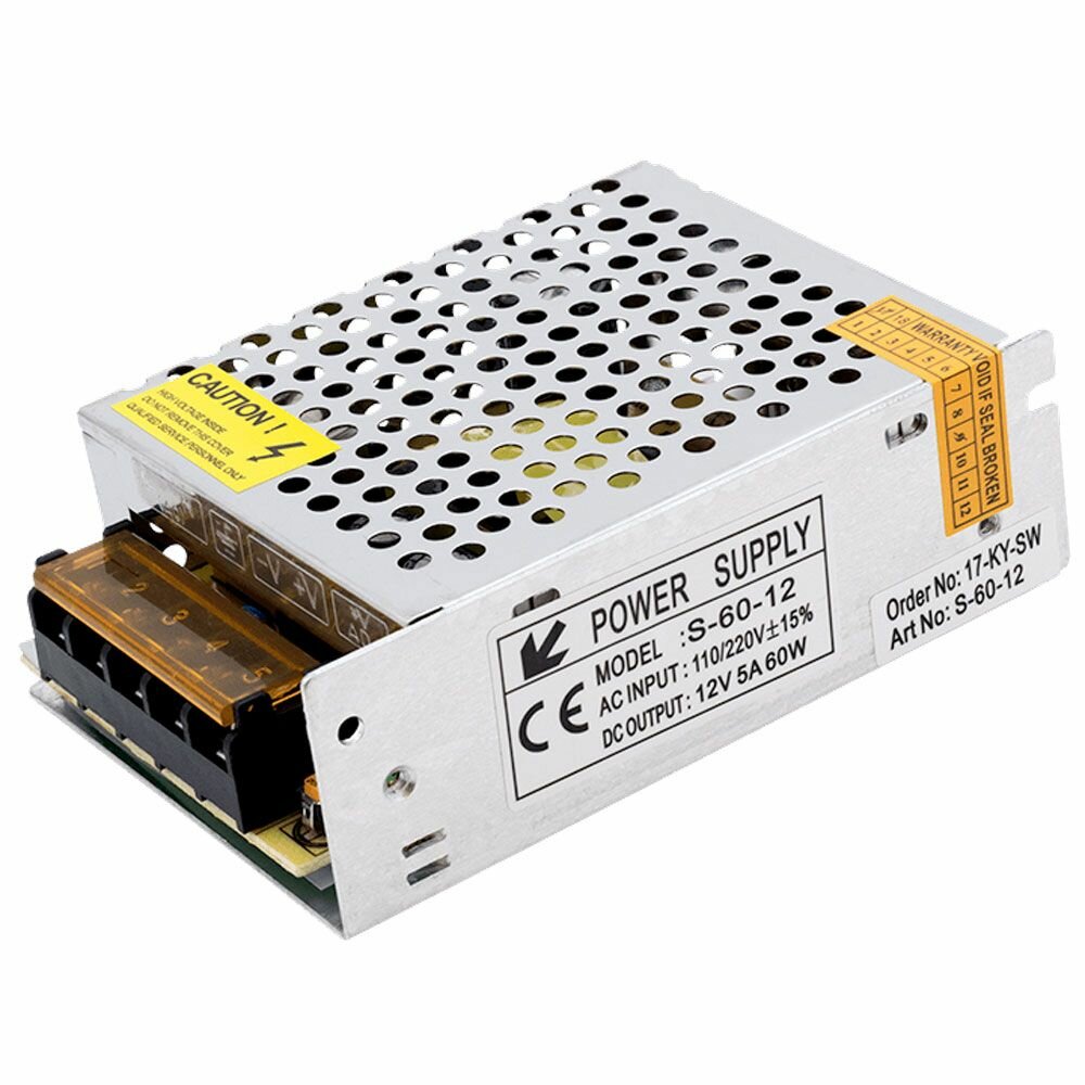 Блок питания для светодиодных лент и светильников 220/12V 60W, IP20 сетка
