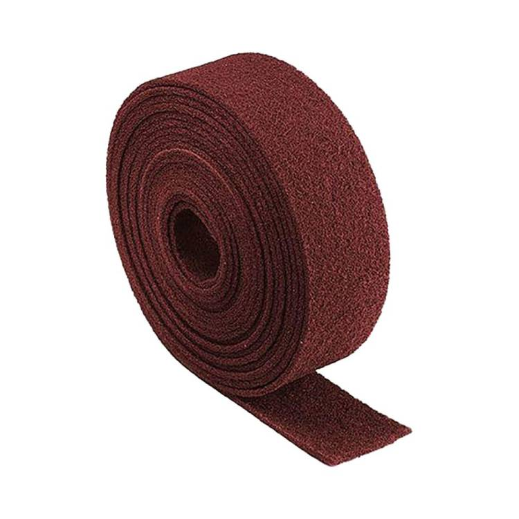 RoxelPro Нетканый абразивный материал 115мм х10м VERY FINE, красный, 126323