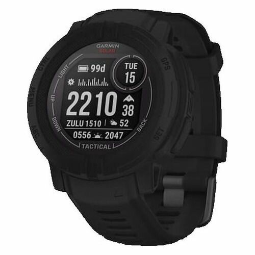 Смарт-часы Garmin Instinct 2 Solar, 45мм, 0.9", черный/черный [010-02627-03]