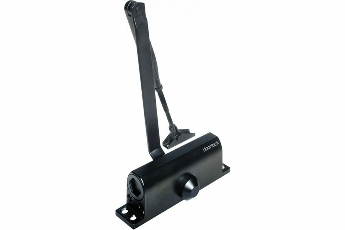 DOORLOCK DL70 EN2/3/4 черный дверной доводчик для дверей до 90 кг, крепеж 162-165x19 мм