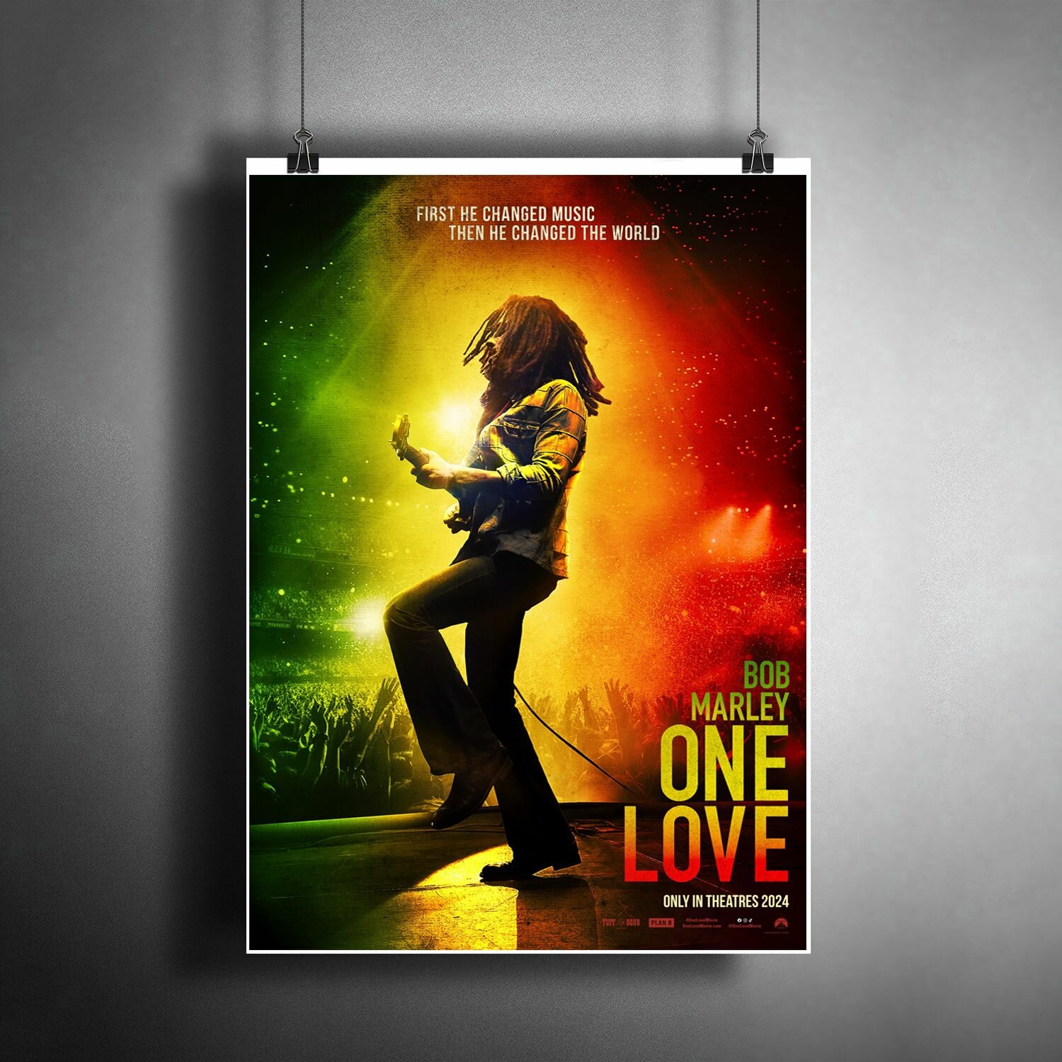 Постер плакат для интерьера "Боб Марли: Одна любовь" / Декор дома, офиса, комнаты, квартиры, детской A3 (297 x 420 мм)