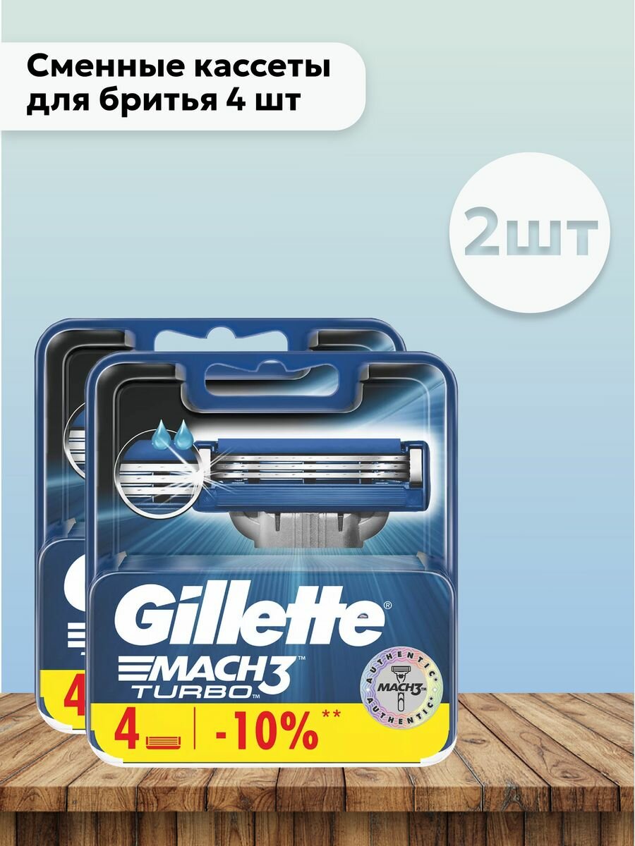 Набор 2 шт Gillette Mach3 Turbo - Сменные кассеты