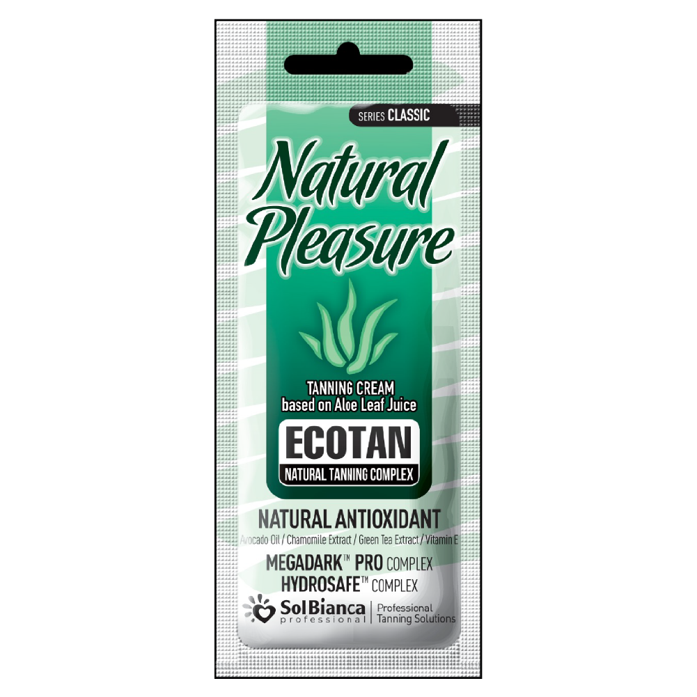 SOLBIANCA Крем для солярия / крем для загара в солярии с бронзатором Natural Pleasure, 15 мл