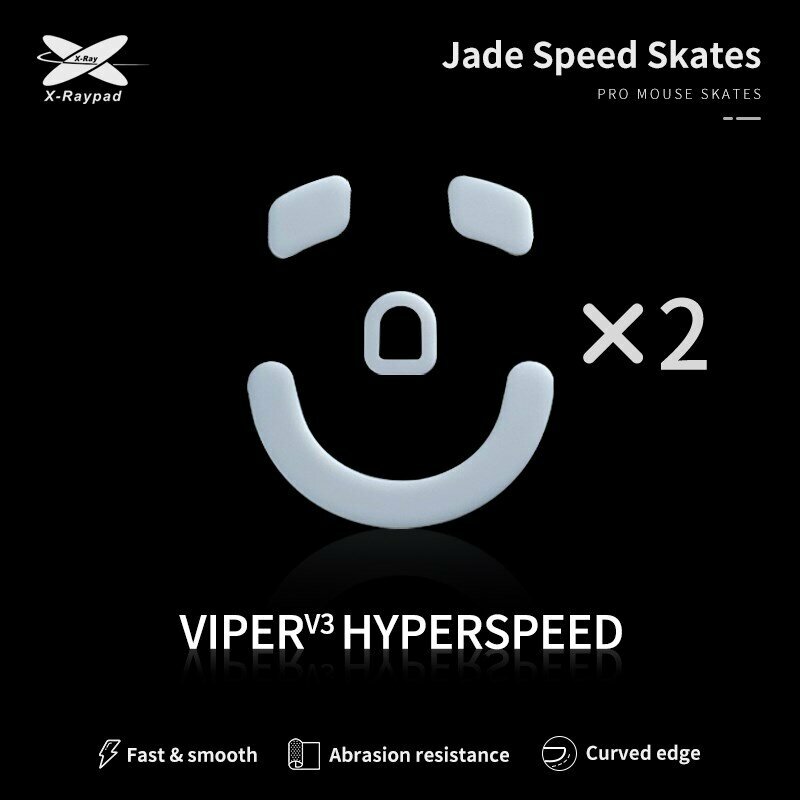 Ножки для мыши (глайды) X-raypad Jade для Razer Viper V3 HyperSpeed, комплект из 2-х наборов