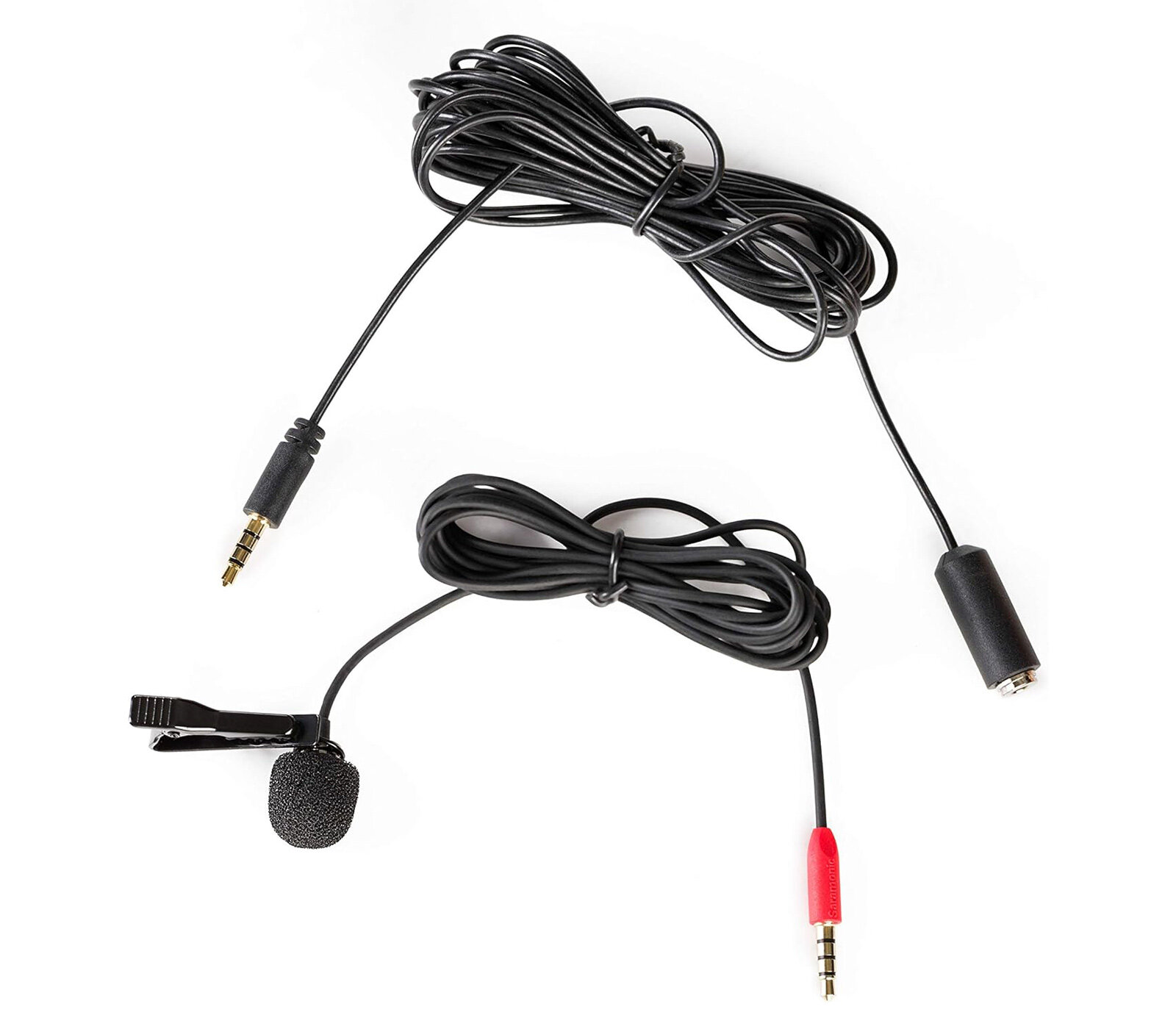 Микрофон Saramonic SR-LMX1+, петличный, 3.5 мм TRRS, с удлинителем 4 м, для интервью