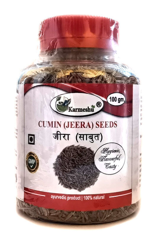 CUMIN (JEERA) SEEDS, Karmeshu (кумин (зира) семена, Кармешу), банка 100 г.