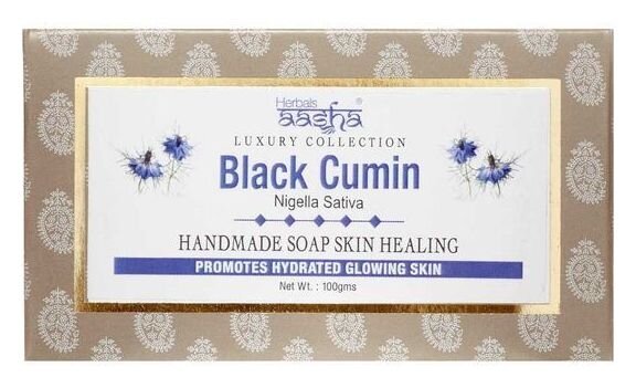 BLACK CUMIN Handmade Soap Skin Healing, Aasha Herbals (чёрный тмин мыло ручной работы, исцеляющее, Ааша Хербалс), 100 г.