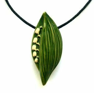 Аромакулон керамический со шнурком ландыш (размер 4 см.), 1 шт.