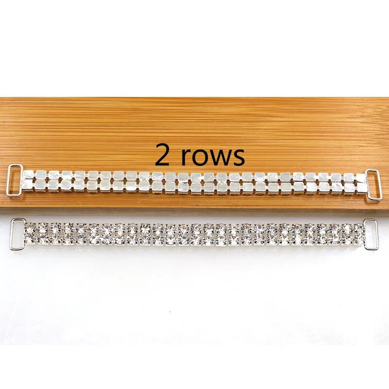 Двухрядная декоративная цепочка со стразами Lkeran, 165 мм, 5 шт.