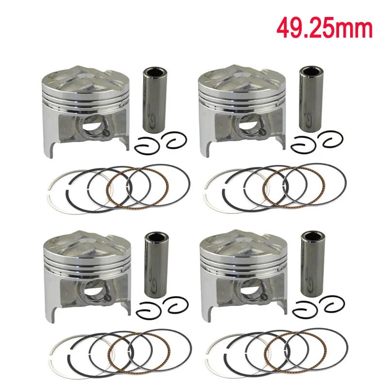 Комплект поршней и колец для двигателя мотоцикла, размер 49 49,25 49,5 мм, для SUZUKI GSX250R GJ72A GJ73A GJ74A GSF250 BANDIT 250 ACROSS 913 4 Sets 49.25mm
