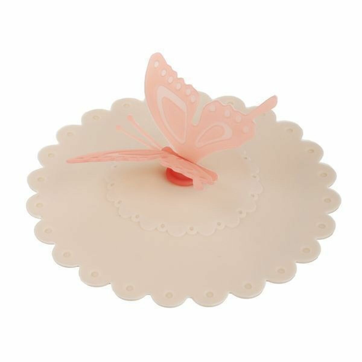 Крышка для кружки 10,5см "Бабочка" (силикон), цвет в ассортименте, цена за 1 шт.