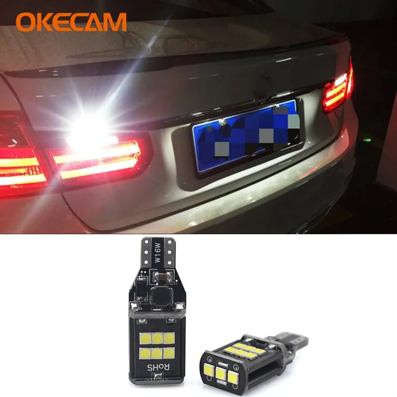 Светодиодсветильник фонари заднего хода для автомобилей BMW 5 серии E61, E60, F10, F11, F07, 2 шт, Canbus T15, W16W