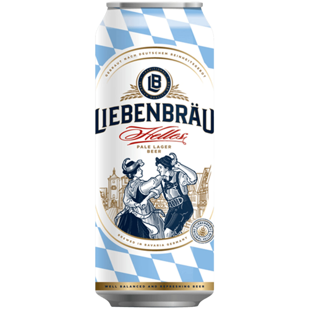 Пиво "Liebenbrau" Helles, светлое, немецкий лагер, 0,5 л, ж/б
