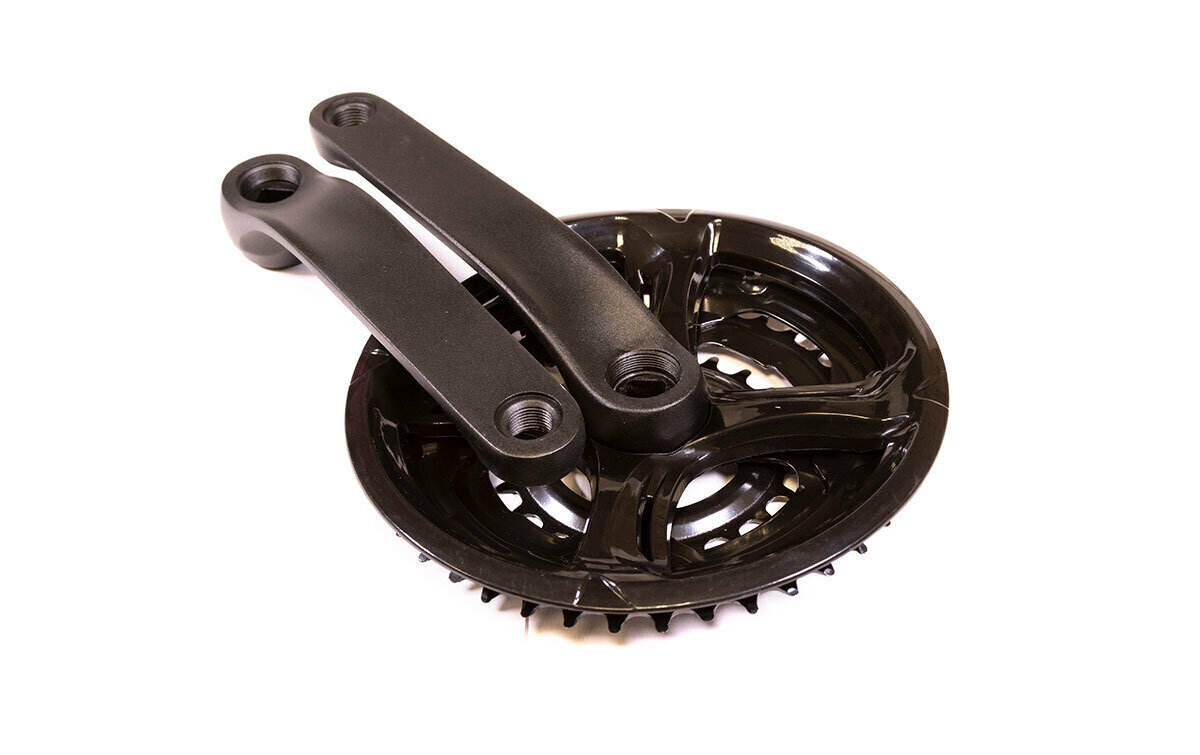 Шатуны-система TRIX, 3ск, 1/2"х3/32", 24/34/42 зуб, сталь с защитой; шатуны 170мм, алюминий, резьба 9/16", под квадрат