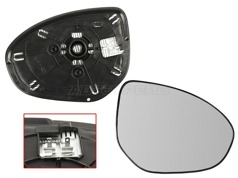 Полотно зеркала MAZDA 3 09-13/6 07-12/2 07-14 RH сферическое с обогревом