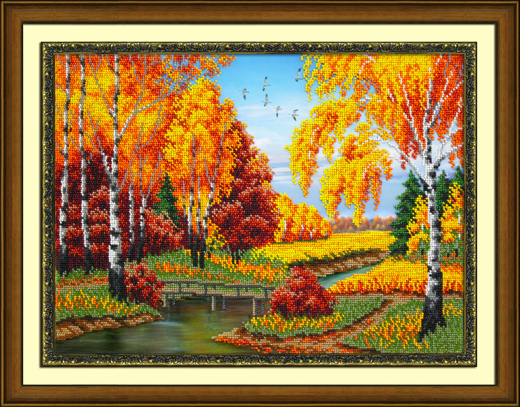 Набор для вышивания бисером "паутинка" Б-1435 Золотая осень