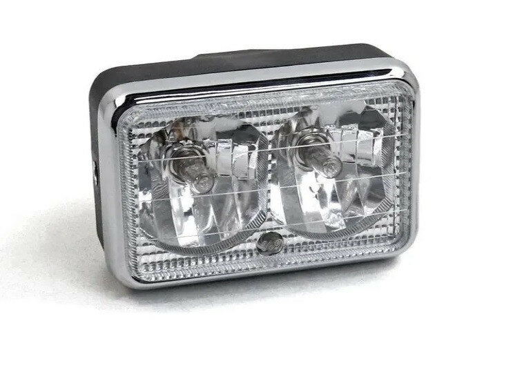 Фара прямоугольная для мотоцикла с 2 лампами