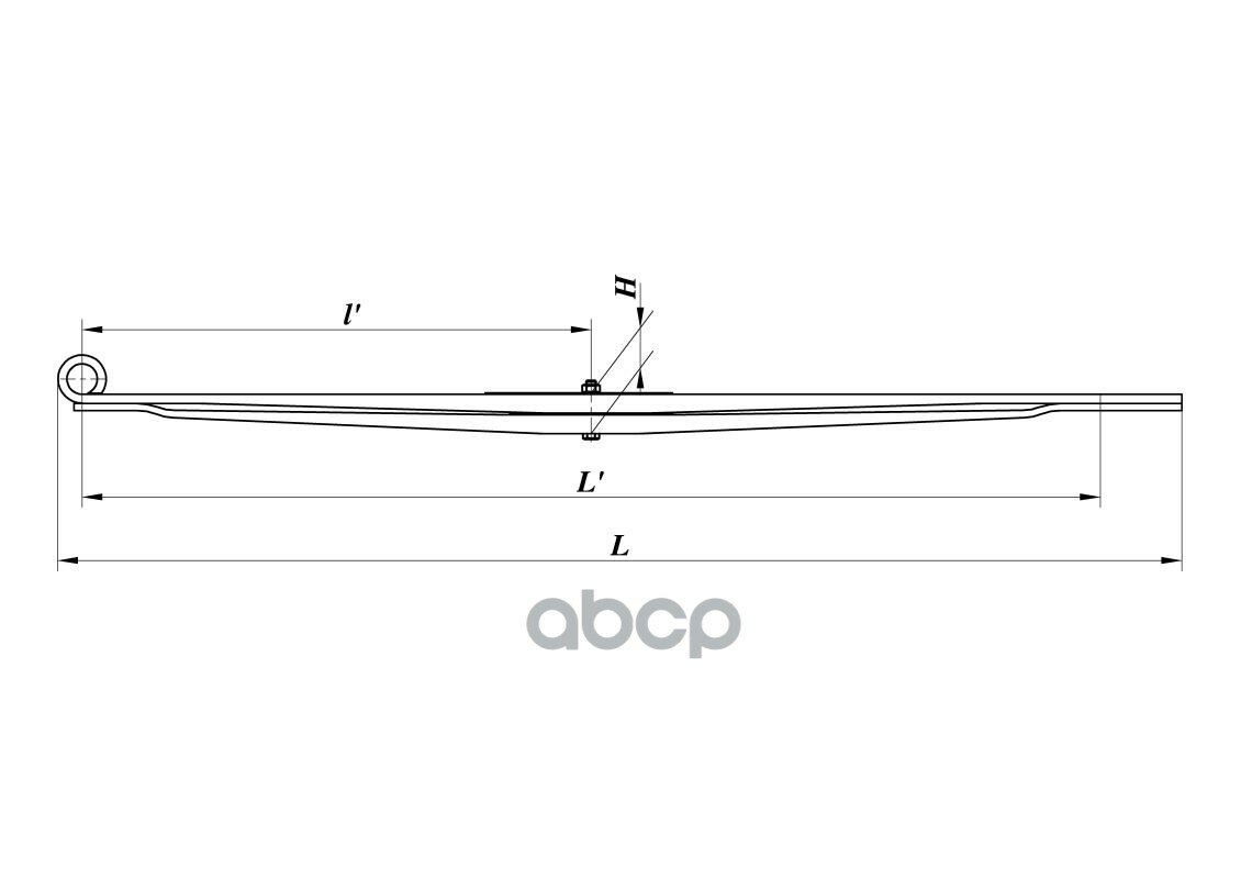 Рессора ЧМЗАП-9002 задняя (2 листа) L=1360мм ЧМЗ чусовская рессора арт. 9002-2912012