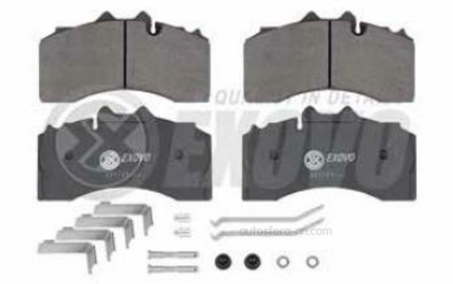 EXOVO 29228E колодки торм. дисковые! с монт. к-ктом\ BPW