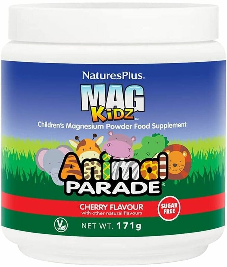 Animal Parade Mag Kidz Powder, Магний для детей, вкус Вишня, 171 грамм