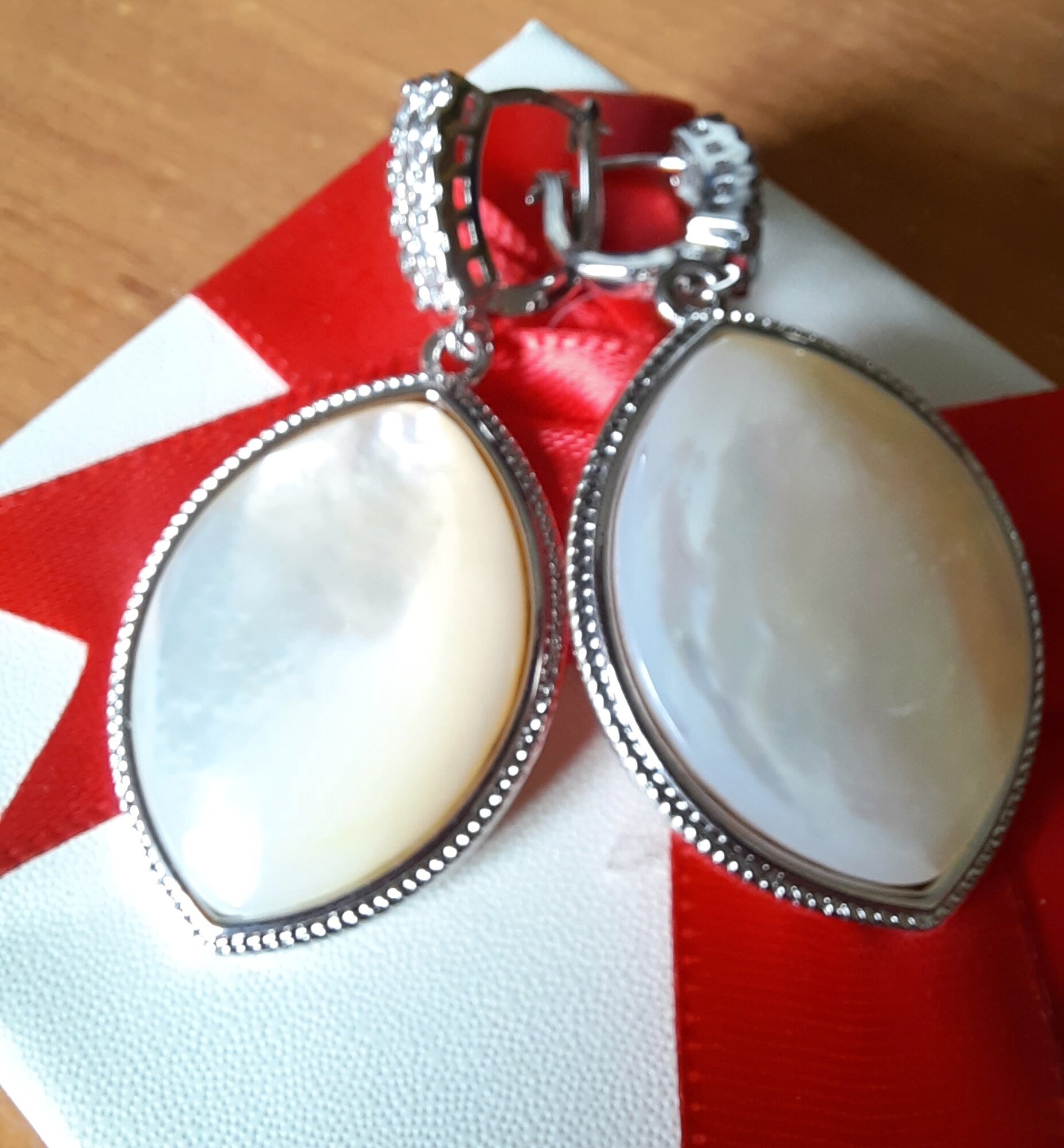 Серьги Натальины самоцветы, перламутр