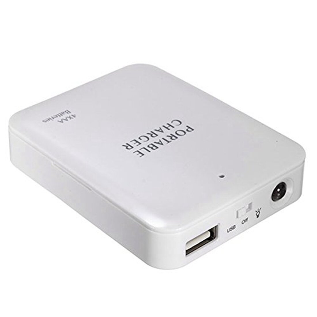 Портативное зарядное устройство Power Bank USB-аккумулятор внешняя упаковочная коробка для аварийного аккумулятора 4x aa белый
