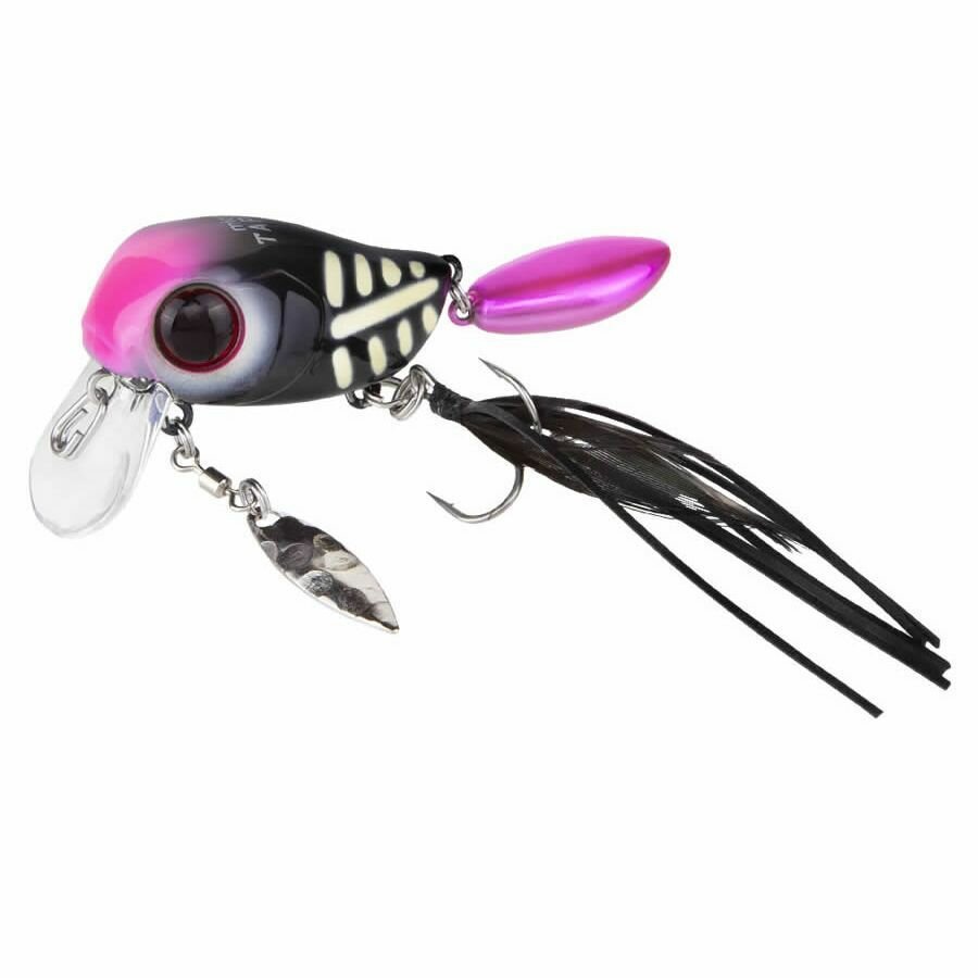 Воблер кренк на щуку/на головля/на судака/на окуня/на форель JACKALL Micro Tappy цв. honebone black