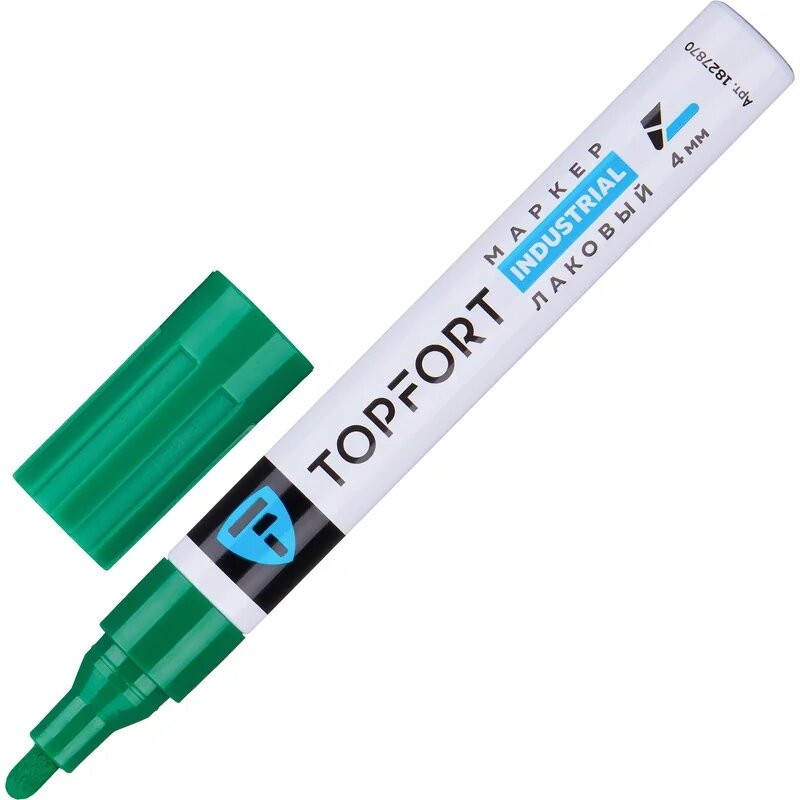 Маркер промышленный TOPFORT Industrial для универсальной маркировки зеленый 2-4 мм, 1827870