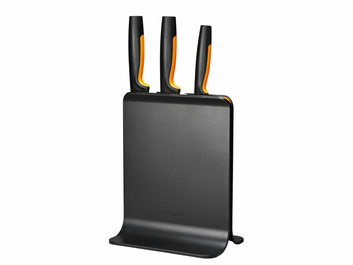 Набор кухонных ножей 3 штуки с пластиковой подставкой FF Fiskars (1057555)