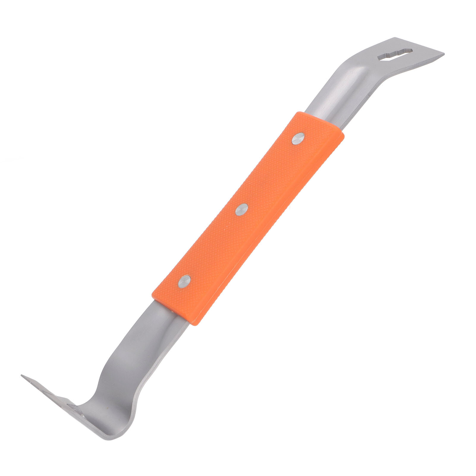 Гвоздодер из нержавеющей стали с нескользящей резиновой ручкой, многофункциональной монтировкой и скребком для легкого удаления и соскабливания ногтей